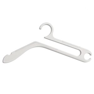 hurdle hanger, international design patented, no stretch neck, organizes in 1 second, space-saving, heavy-duty, non-slip, multi-functional hooks, clothes hangers, belt, tie, white medium - pack of 10