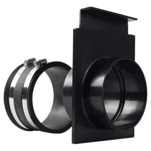 tongass (1-set) 4-inch blast gates for dust collection systems and vacuum fittings - with easy to use and efficient sliding gates - works with flexible hose cuff couplers