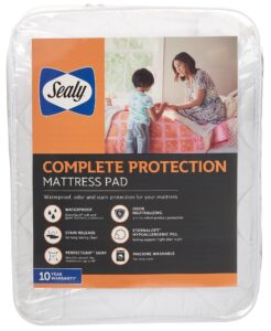 sealy complete protection mattress pad king white