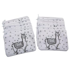 velvet art canvas llama pouch (pack of 12)