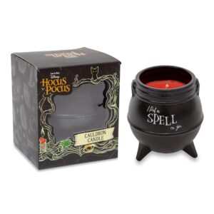 disney hocus pocus "i put a spell on you" ceramic cauldron candle | lemongrass fragrance with 30-hour burn time