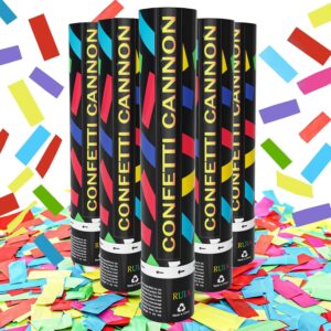 12 inch confetti cannons multicolor party poppers confetti shooters biodegradable confetti poppers air powered party popper perfect for wedding birthday photo shoot celebration party decorations