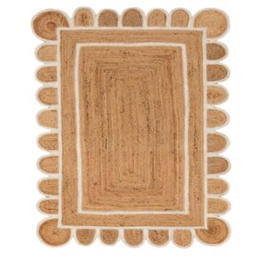 generic scallop jute with white border (2x3 feet)