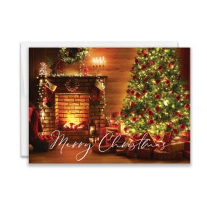 jbh creations cozy cabin christmas card - pack of 24