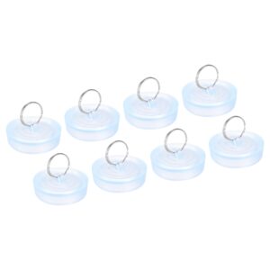 uxcell rubber sink plug, 8pcs clear drain stopper fit 2" to 2-1/16" drain with hanging ring for bathtub kitchen and bathroom