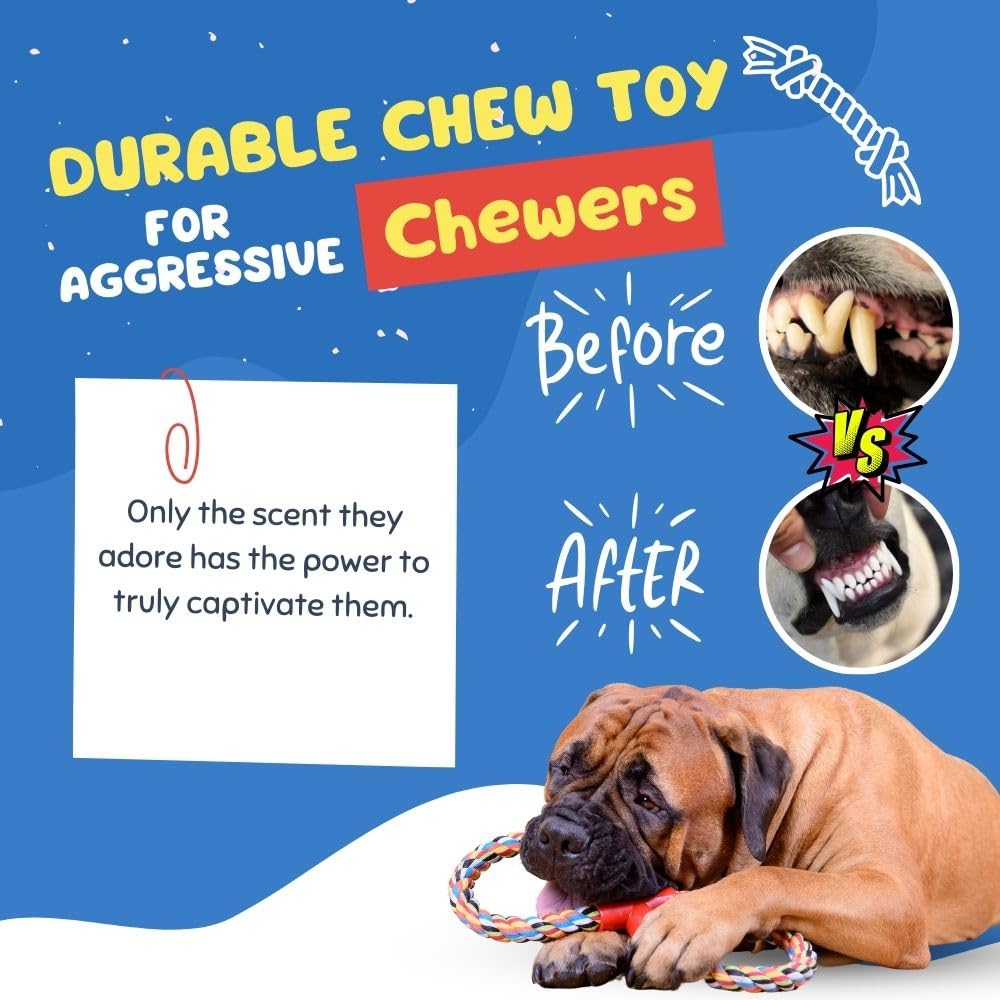 Dog Toys for Aggressive Chewers Keep Your Pet Busy Indestructible Tough Dog Toys with 12 Pieces Interactive Dog Rope Toys for Playing Teething Chew Toys for Boredom