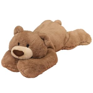 doireum weighted stuffed animals, 3.3 lbs weighted bear stuffed animal toy brown bear plush throw pillow gifts for boys girls, 19.6 inch