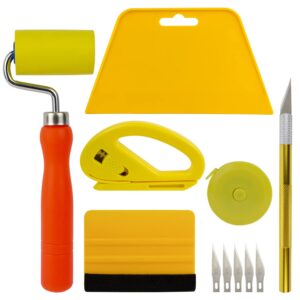 wallpaper tools kit wallpaper smoothing tool vinyl tool wallpaper squeegee seam roller tape measure,snitty vinyl cutter and craft knife with 5 replacement blades for vinyl wallpaper