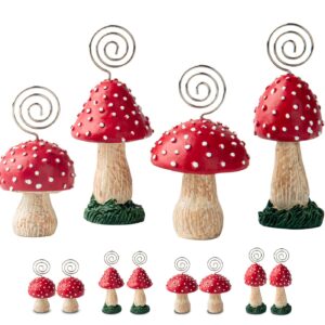 dgudgu Mushroom Table Number Holders 8Pcs Place Card Holder Table Card Holders Food Signs For Party Buffet Place Card Holders For Table Place Card Holders Table Sign Holders