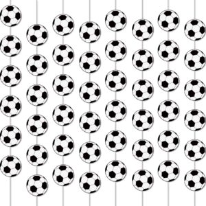 8 packs soccer party banners soccer garland kit soccer hanging swirl soccer party supplies decorations soccer ball paper cutouts for birthday party home classroom favor supplies decor