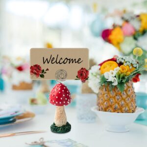 dgudgu Mushroom Table Number Holders 8Pcs Place Card Holder Table Card Holders Food Signs For Party Buffet Place Card Holders For Table Place Card Holders Table Sign Holders