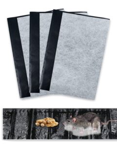 seekbit 3 pack rat sticky traps xxl, black fabric catching mouse glue trap for mice and rats, enhanced stickiness trapping pads work for snakes spiders roaches house - 78.74x13.8