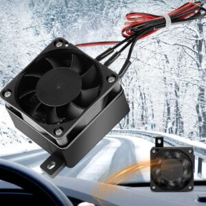 ptc car fan air heater,12v 100w energy saving ptc car air heater constant temperature heating element ptc heater with heating and fan modes for home, small space, air conditioner (1 pcs)