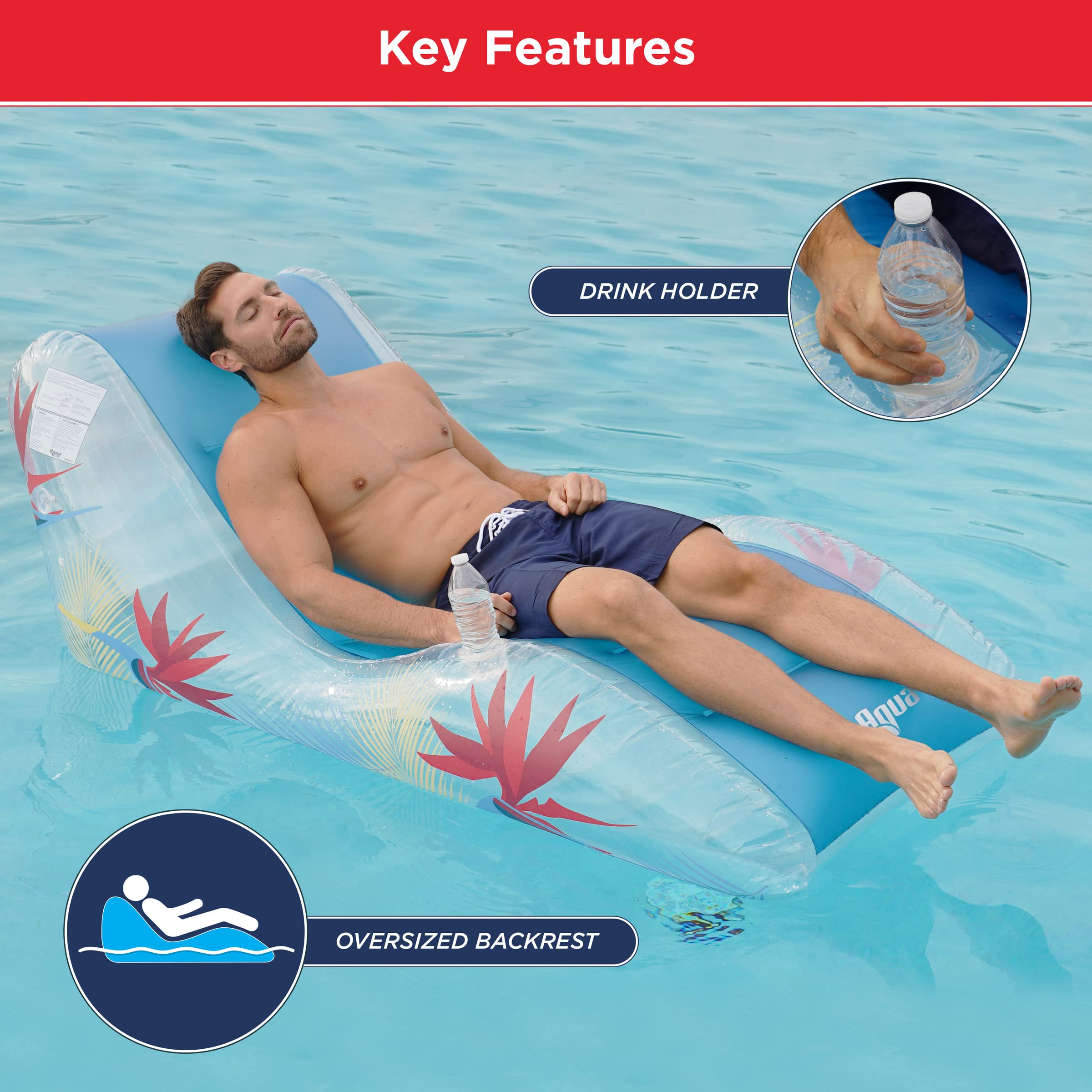 New Aqua Paradise Zero Gravity Pool Recliner Lounge – Bird of Paradise Pool Float Lounger with Cup Holder – The Ultimate Pool Chair