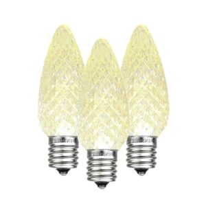 novelty lights 25pk c9 led faceted ultra bright dimmable outdoor christmas light replacement bulbs led replacement bulbs, led bulbs, outdoor light bulbs string light bulbs 3000k (warm white)