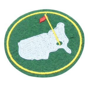 red flag golf &usa map iron on patch embroidered iron on applique 2.7inch