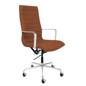 laura davidson furniture soho ii tall back ribbed management chair (brown)