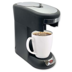 café valet single serve coffee maker, brews 10 ounces of coffee or hot water, compatible coffee packs