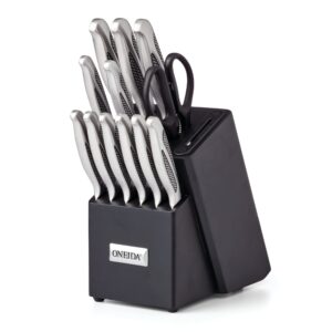 oneida 14pc cutlery block set w/sharpener