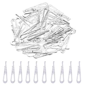 aimpgstl 100pcs transparent plastic alligator clip 38mm shirt fixing packing clip u shape plastic clothespins for ties socks pants shirts