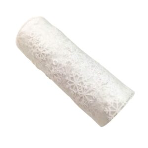 sewroro christmas snowflake tulle roll christmas snowflake spool tulle netting rolls for diy craft 15cm 10yards (white)