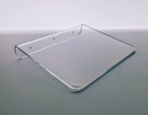 12" long clear floating shelf (8" deep) xform3