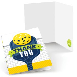 big dot of happiness let’s rally - pickleball - birthday or retirement party thank you cards (8 count)