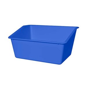 creatology blue plastic book storage bin organize books for classroom, playroom, bedroom, and library - bulk 12 pack