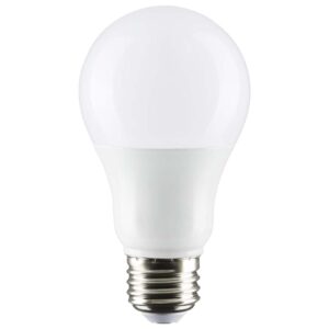 satco 8.8-watt led e26 light bulb, 2700k, 25000 hour rating, dimmable white