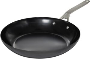 saveur selects nitri-black carbon steel 12-inch frying pan, induction-ready, voyage series