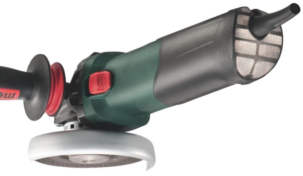 Metabo 4-1/2-Inch / 5-Inch Variable Speed Angle Grinder, 2,000-7,600 RPM, 14.5 Amp, Electronics, Slide Switch (Locking), Safety Clutch, M-Quick Wheel Change, WEV 17-125 Quick Inox, 600517420, Green