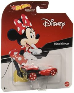 hot wheels character cars minnie mouse disney toy vehicle for children ages 3+