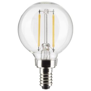 satco 3-watt led e12 light bulb, 4000k, 15000 hour rating, dimmable