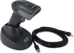 honeywell voyager 147x series cordless handheld bluetooth area-imaging barcode scanner kit (2d, 1d, pdf, postal),including charging and communication cradle base and usb cable,black - ykgav