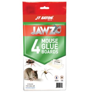 jt eaton jawz mouse & insect glue trap 198-4jz – non-poisonous, no-mess glue traps for indoor & outdoor use