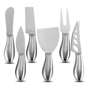 vanra 4-piece cheese knife set mini stainless steel cheese spreader knives with butter fork for charcuterie boards and cheese platters