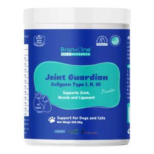 branvine joint guardian for cats and dogs - supports joint, muscle and ligament (220.5g) with optimsm®, curcuvet®, collagen i,ii,iii (joint)