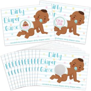 60 pieces baby shower scratch off game funny raffle cards baby shower party games decorations cute activity for baby shower activity and idea for boy girl (brown)