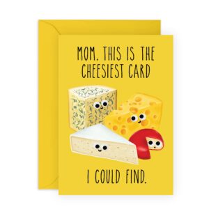 central 23 birthday cards for mom - cheesiest mom cards - funny mothers gifts for women - mom birthday card from daughter or son - cheesy mothers day card - comes with fun stickers