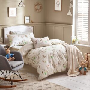 peter rabbit™ classic single duvet cover set, cotton, natural