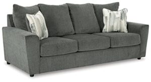 signature design by ashley stairatt casual sofa with flared arms, gray