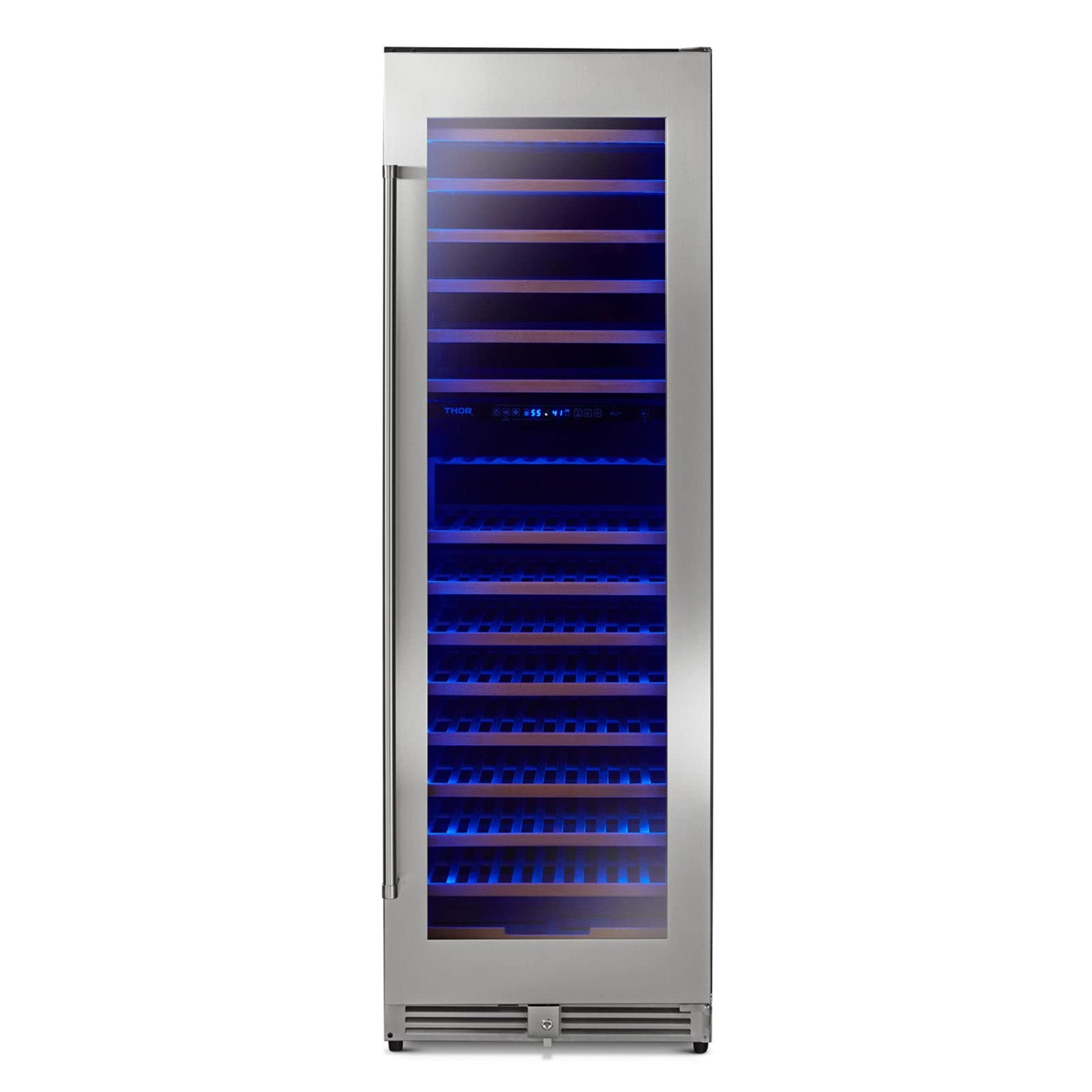 THOR Kitchen Freestanding 24-Inch Dual Zone Wine Cooler in Stainless Steel - Model TWC2403DI