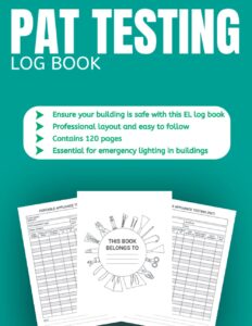 pat testing log book: professional pat testing record book | electrical equipment control log book | heath & safety compliance record book | for businesses, schools and landlords