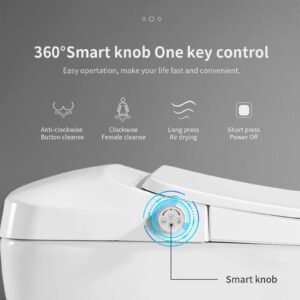 Simple Project Smart Toilet, Smart Bidet Toilet, One Piece Smart Toilet Bidet with Remote Control | Luxury Bidet Toilet with Smart Toilet Seat, Auto Flush, Warm Air Drying, Massage Washing