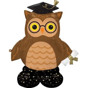 balloons 44 inch airloonz grad wise owl air-fill