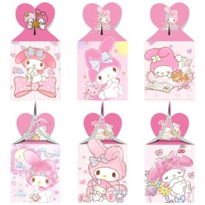 arhavi 12pcs my melody party favor gift boxes, my melody and kuromi birthday party supplies for kids party decorations