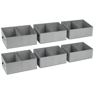 dimj storage cubes closet organizer - 6 packs trapezoid storage bins for closet shelves, closet storage bins with handles, closet organziers for seasonal clothing holiday decorations and baby clothes