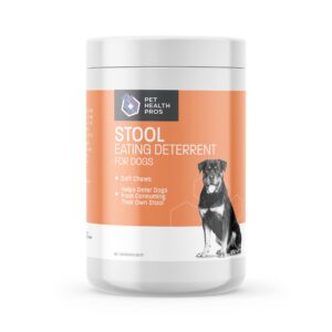 pet health pros coprophagia stool eating deterrent for dogs eating poop - soft chews to stop eating poop for dogs - no poop eating for dogs w/digestive enzymes, probiotics & breath freshener - 60 ct