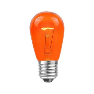 novelty lights 25 pack s14 outdoor patio edison replacement bulbs, e27 medium base, amber/orange, 11 watt