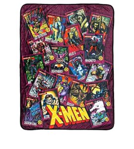 marvel x-men trading cards villians by jim lee flannel throw super soft lightweight fleece blanket 45 x 60 inches